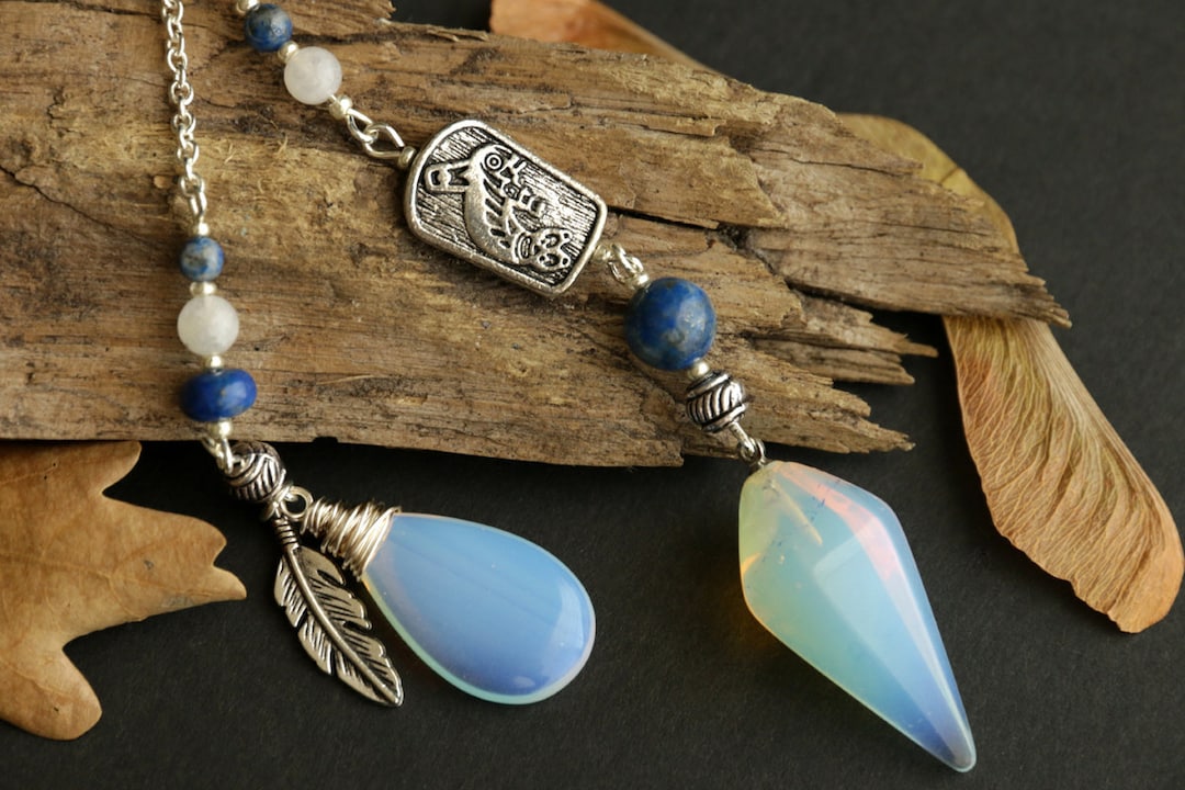 Opalite Pendulum. Lapis Lazuli Pendulum. Moonstone Pendulum. Native ...