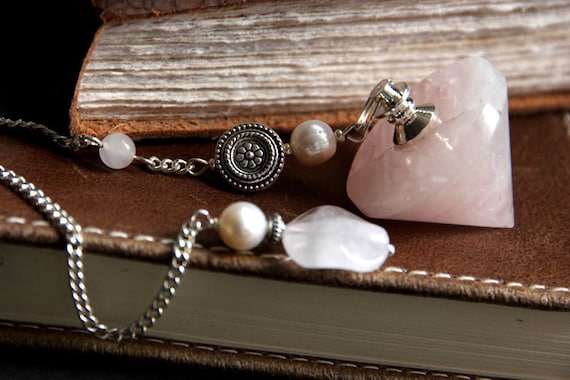 Rose Quartz Pendulum. Pink Pendulum. Dowsing Pendulum. | Etsy