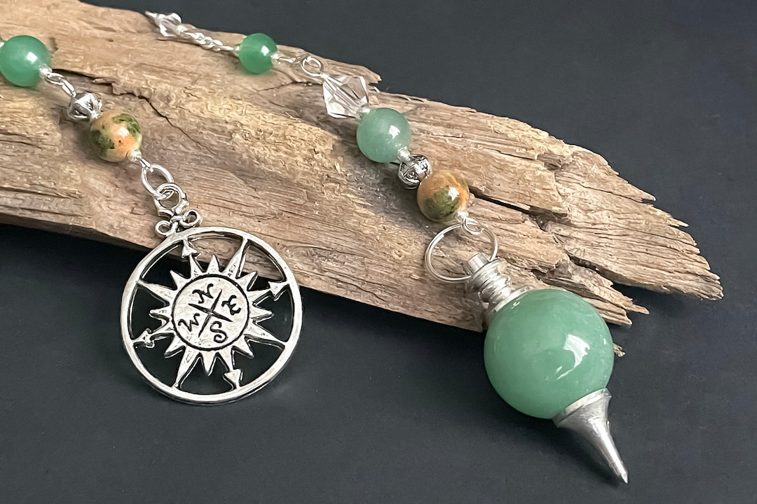 Green Aventurine Pendulum. Jade Pendulum. Green Pendulum. Dowsing ...