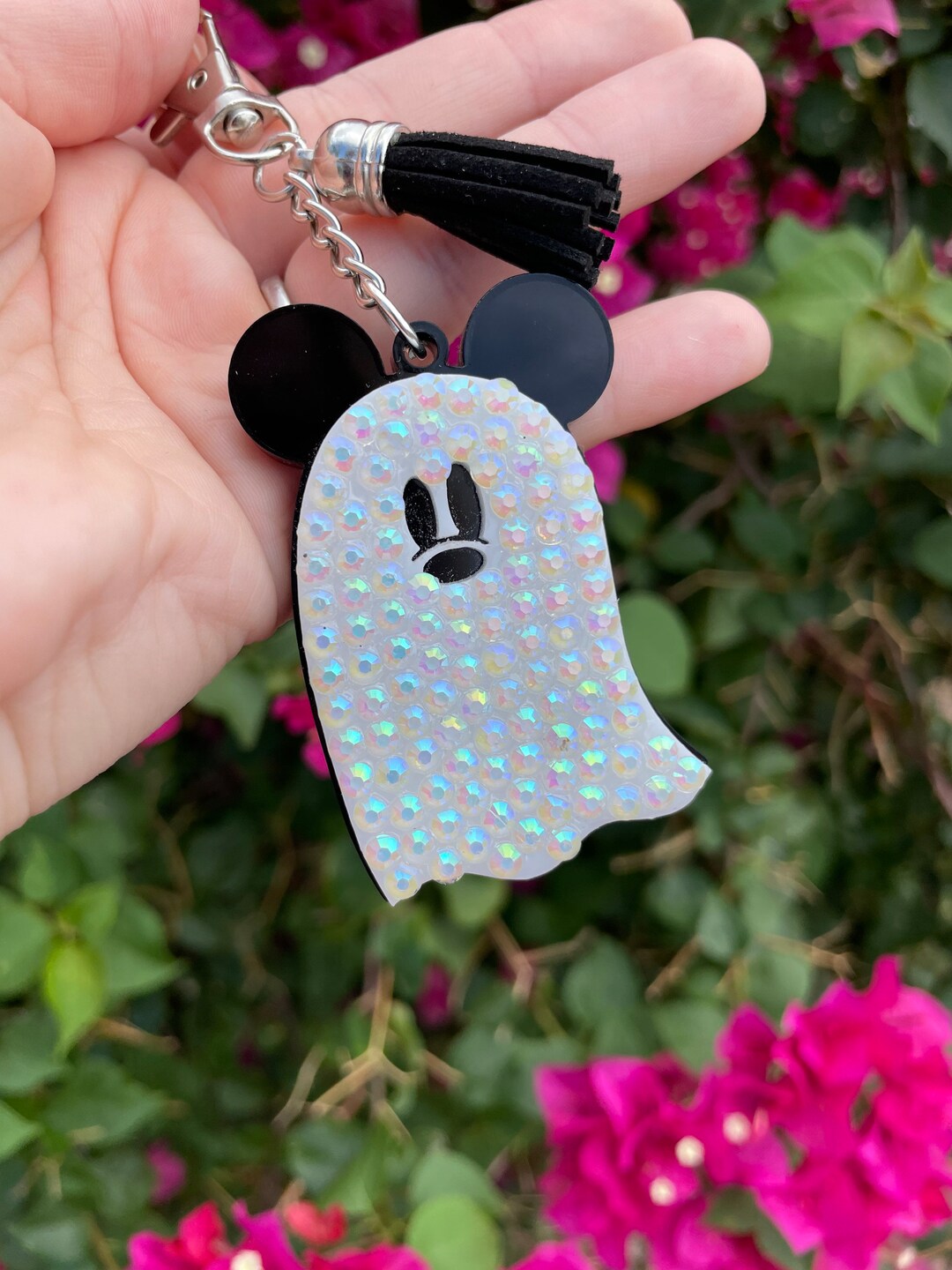 Ghost Mickey, Rhinestone Ghost Mickey, Halloween Mickey, Ghost Mickey ...