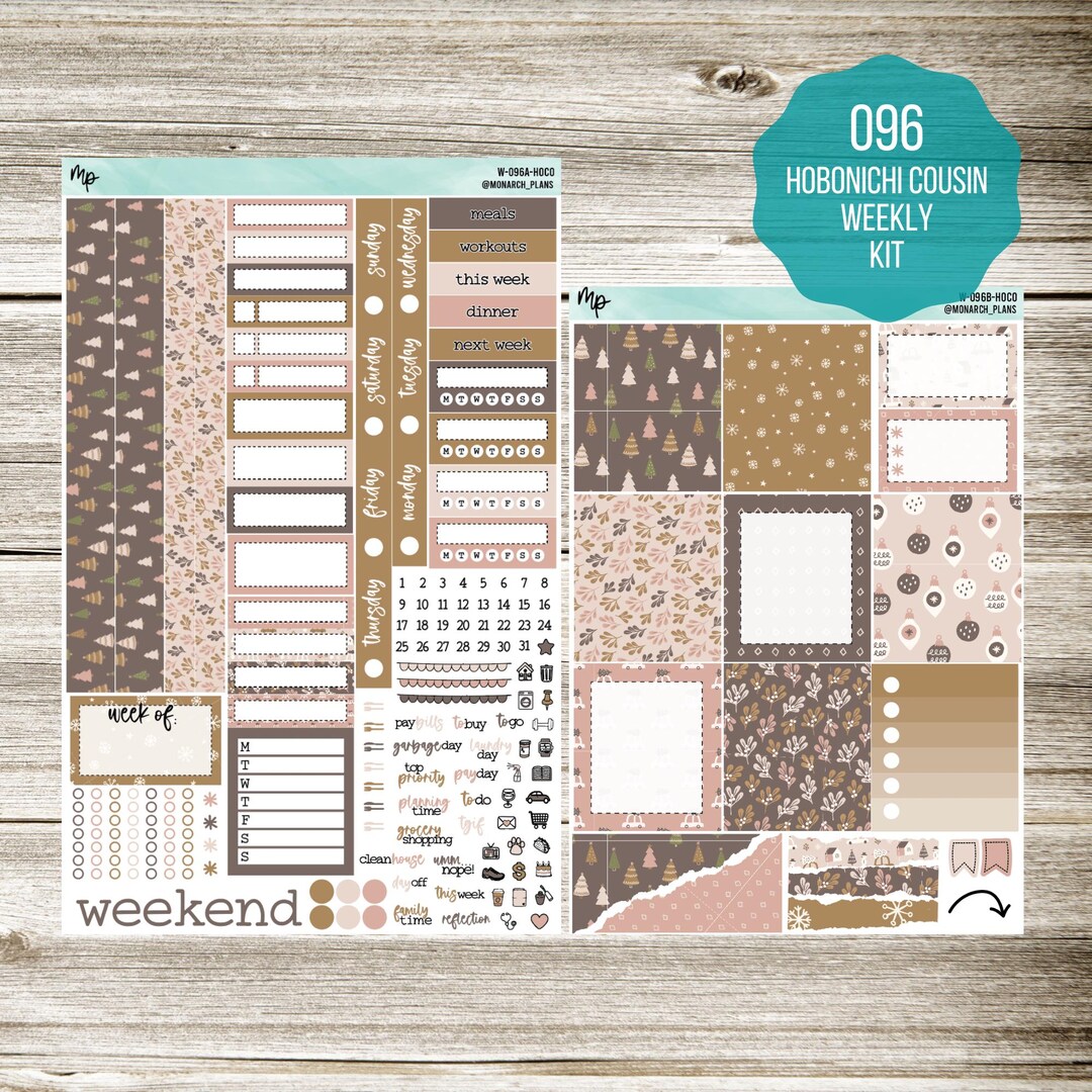 W-096-hoco Christmas Tree Farm Kit Hobonichi Cousin Weekly Kit A5 ...