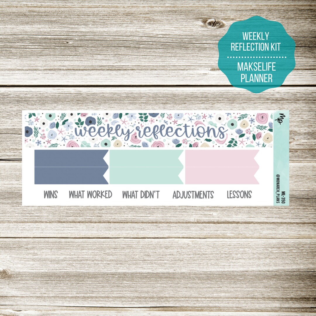 ML-350 Let's Stay Home Makselife 7x9 & A5 Weekly Reflection Kit - Etsy