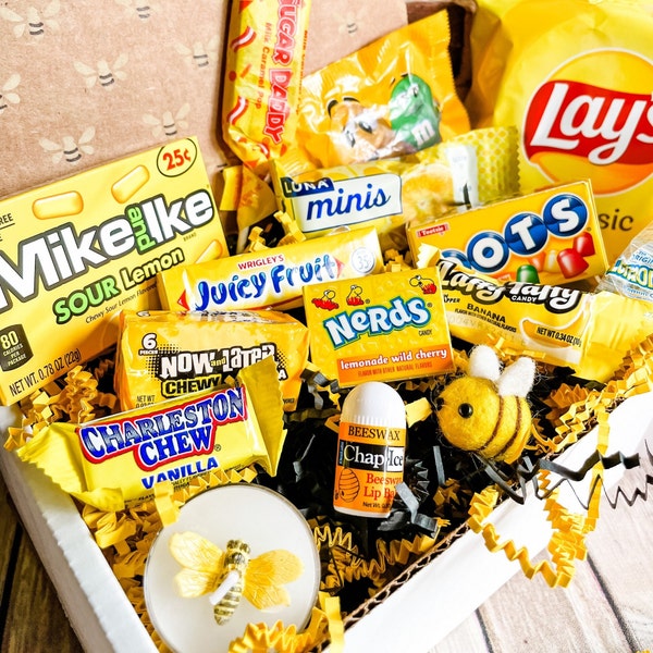 Yellow Snack Box - Etsy