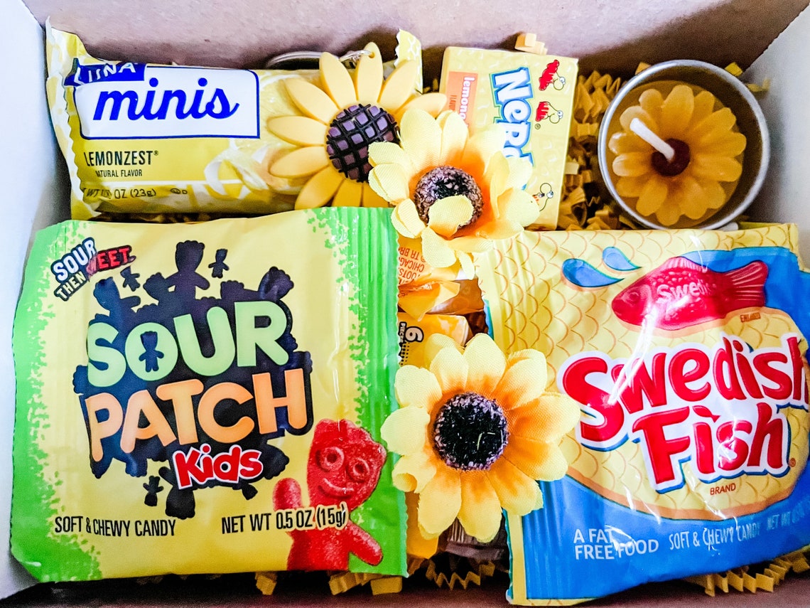 HELLO BEAUTIFUL Sunflower Snack Box Sunshine Gift Yellow - Etsy