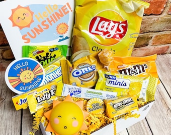 Sunshine Gift Box - Ray of Sunshine Care Package - Yellow Gift Box ...