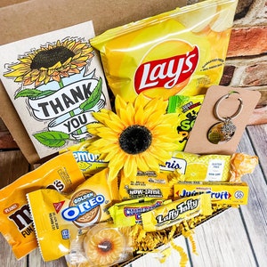 TEACHER Appreciation Little Box of Sunshine Sunflower Care Package, Sending Sunshine, Snack Box ...