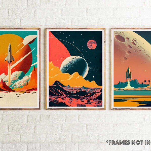 Retro Space Art - Etsy