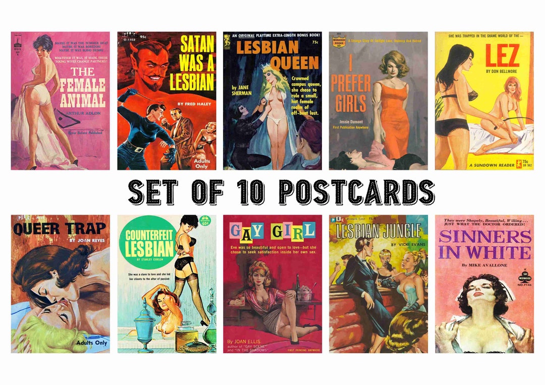 Lesbian Pulp Fiction Book Cover Postcard Art Prints Fine Art Poster