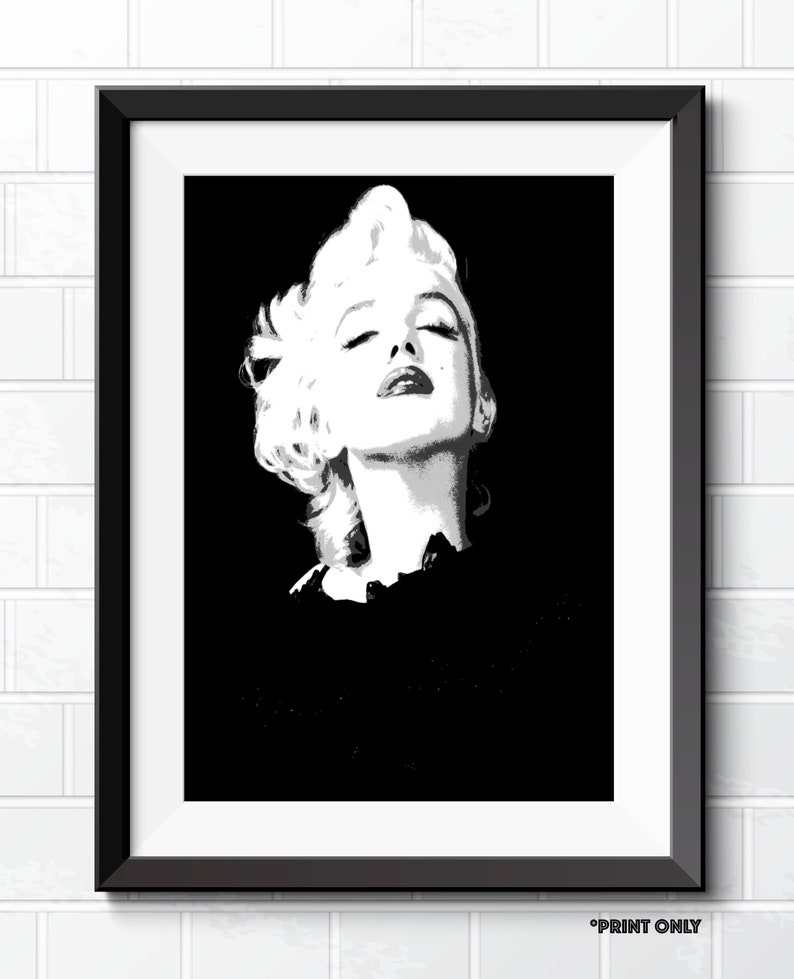 Marilyn Monroe Iconic Artwork A4 A3 Digital Art Prints Marilyn - Etsy