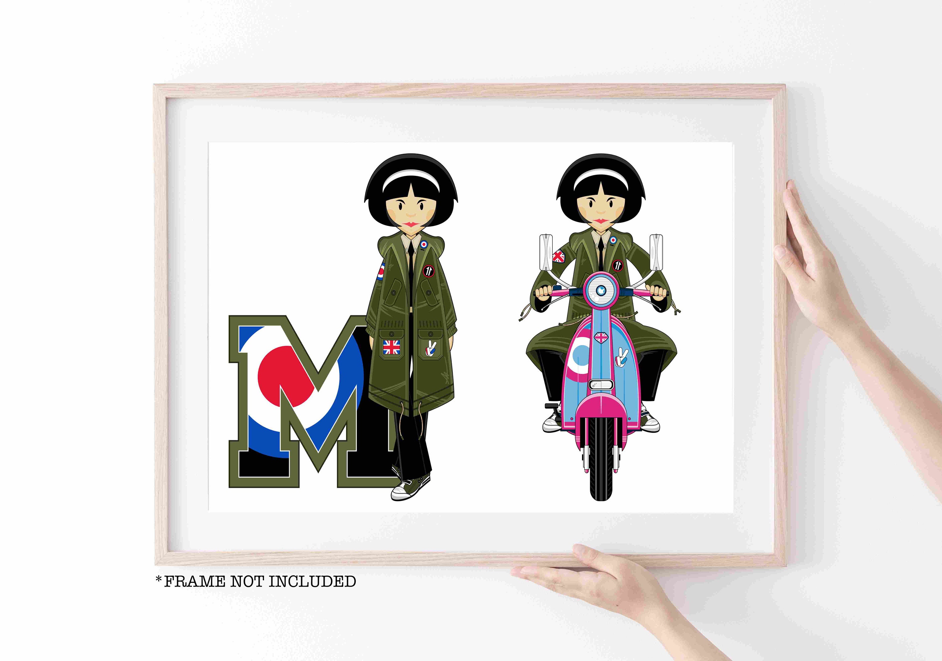 Mod Scooter Girl Art Prints A4 A3 A2 Digital Pop Art Scooter - Etsy UK