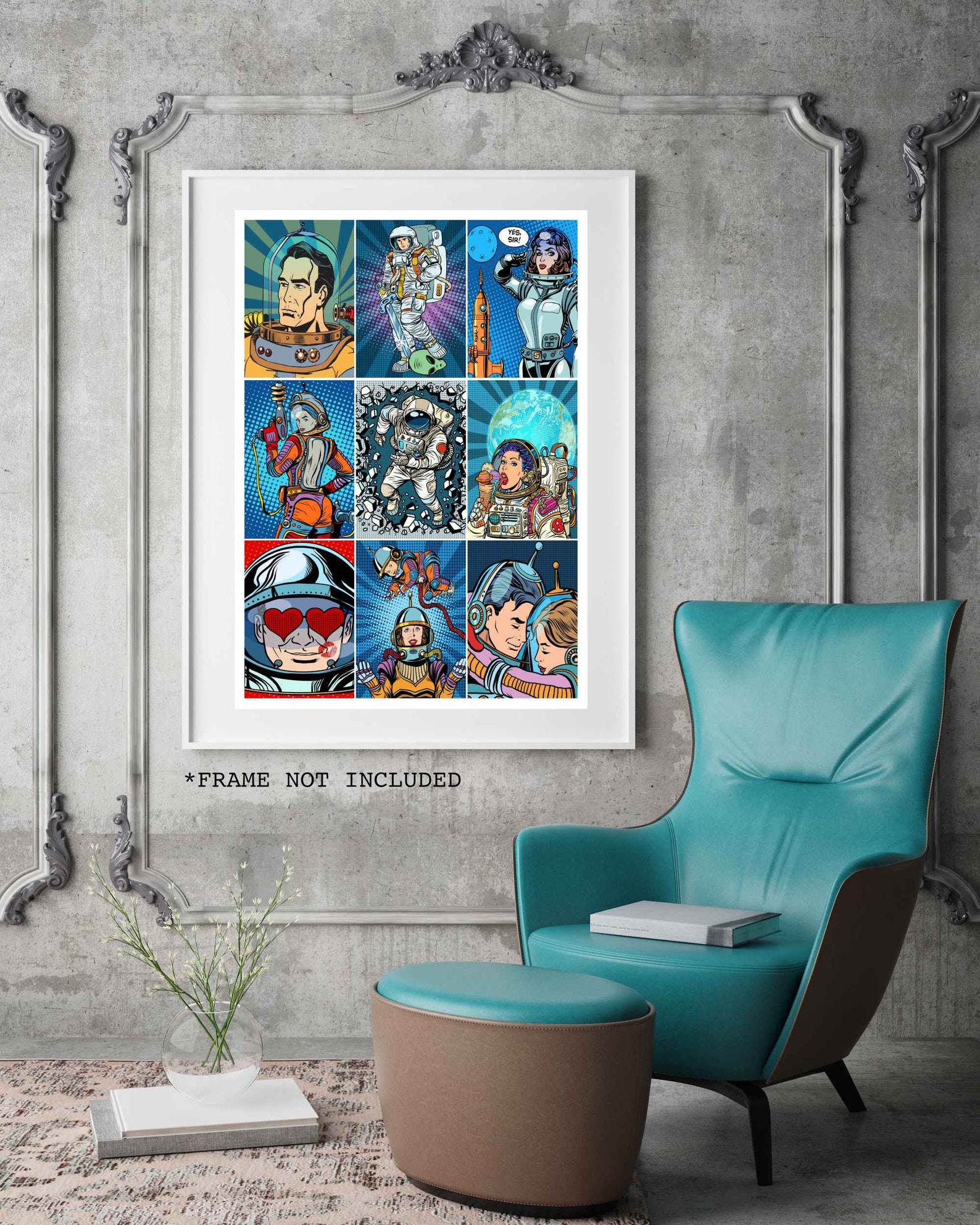 Collage Poster Retro Sci-fi Pop Art Space Poster Prints - Etsy