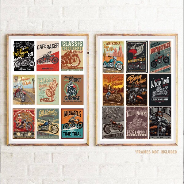 Harley Motorcycle Poster - Etsy