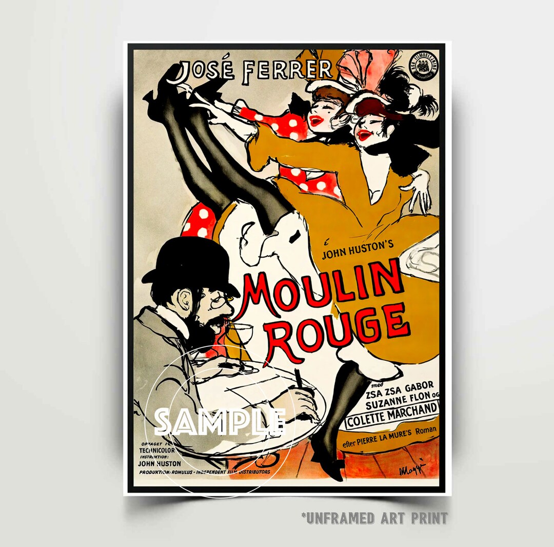 Retro French Art Print Risqué Burlesque Art Nouveau Theatre Poster ...