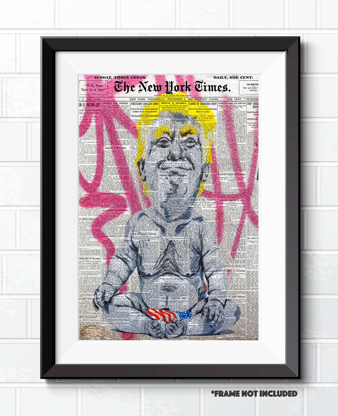 Baby Donald Trump Graffiti Street Art Prints A4 A3 Wall Art Graffiti ...