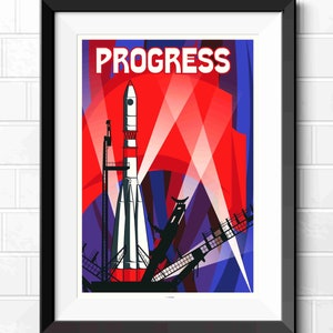 Retro Sci-fi Pop Art Space Poster Prints A4 A3 A2 Futuristic Alien ...