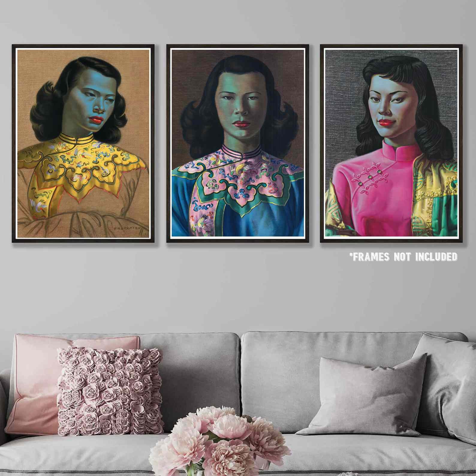 VLADIMIR TRETCHIKOFF Art Prints Famous Kitsch Paintings Set of 3 ...
