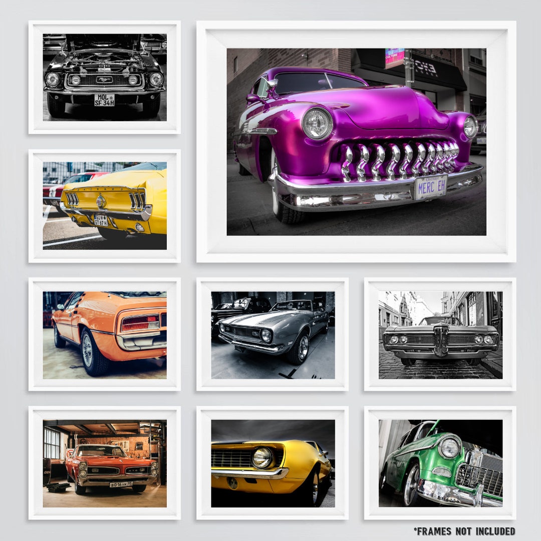9 Classic American Muscle Car Art Poster Prints A4 A3 A2 A1 Classic ...