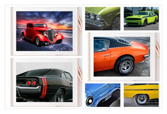 9 Classic Muscle Car Art Poster Prints A4 A3 A2 A1 Classic | Etsy