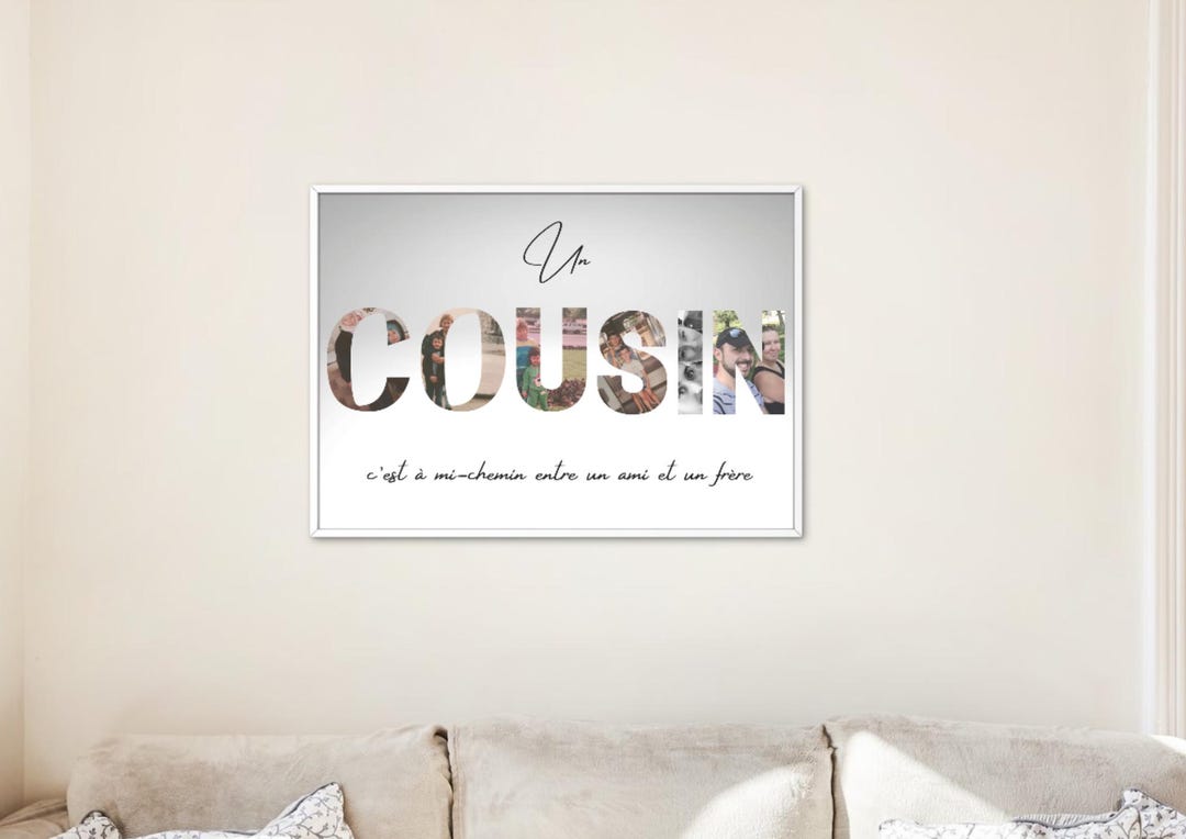 Personalized COUSIN Poster With Photo | Cousin First Name Poster ...