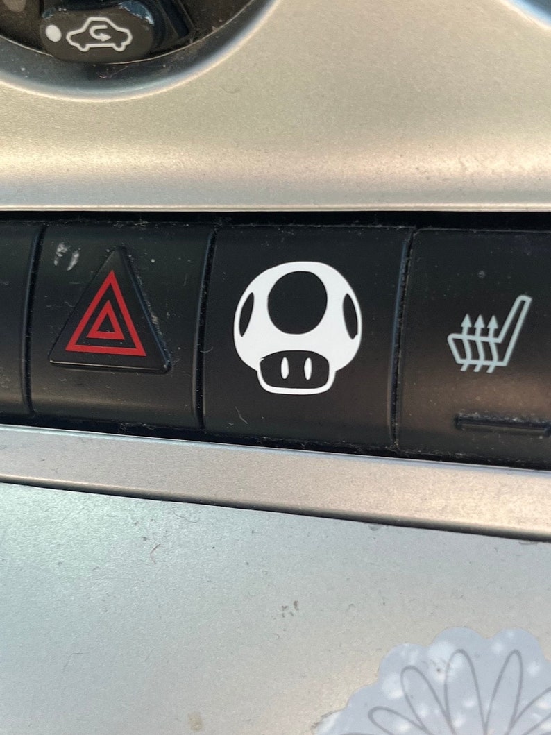 Mushroom Decal | Vinyl Sticker for Car | Blank Car Button | Mirror ...