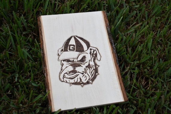 Georgia Bulldog Handmade Woodburning - Etsy