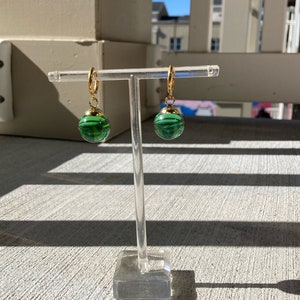 Green Potara Earrings- Gold - Etsy