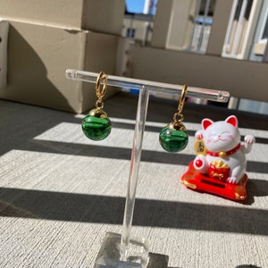 Green Potara Earrings- Gold - Etsy