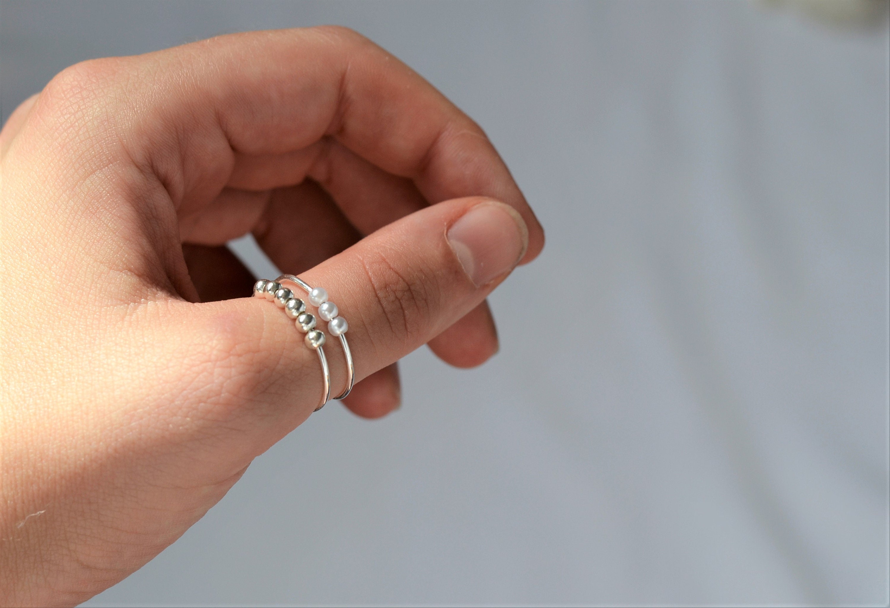 Fidget Anxiety Ring Silver Plated 925 Sterling Silver - Etsy UK