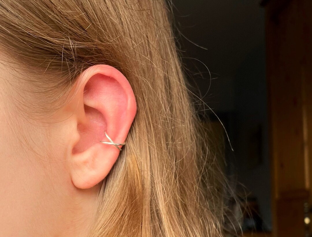 Ear Cuff Set Ear Wrap Fake Piercing 925 Sterling Silver Ear - Etsy