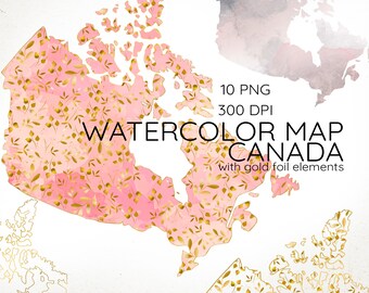 Canada Map Clipart - Etsy Canada