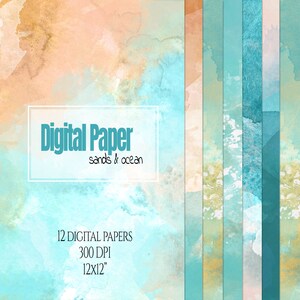 Pastel Watercolor Digital Paper, Watercolor Background, Watercolor ...