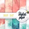 Glitter and Watercolor Digital Paper, Night Skies Backgrounds, Galaxy ...