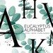 Watercolor Greenery Alphabet, Floral Alphabet, Eucalyptus Clip Art ...