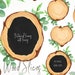 Wood Slice Clipart, Tree Slices, Watercolor Wooden Slices, Wood Frames ...