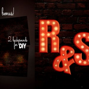 Marquee Letters Clipart, Marquee Lights Alphabet, Vintage Marquee ...