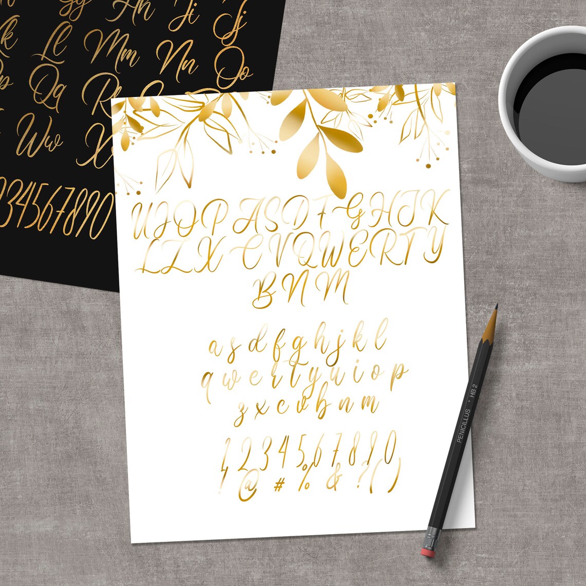 Gold Foil Alphabet Gold Letters Clipart Metallic Font Clip - Etsy