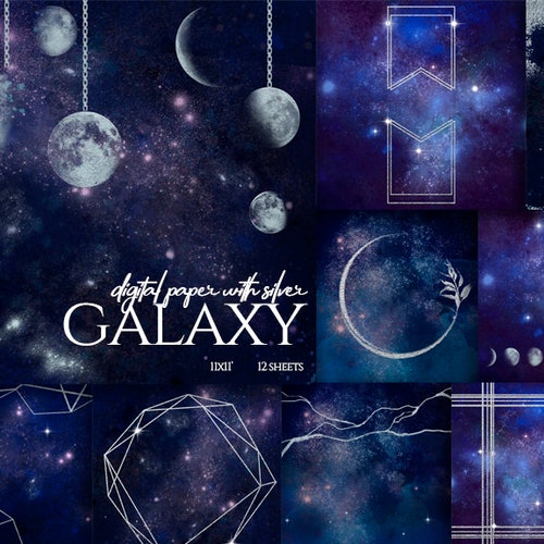 MIT Galaxy Outer Space Digital Background - Etsy