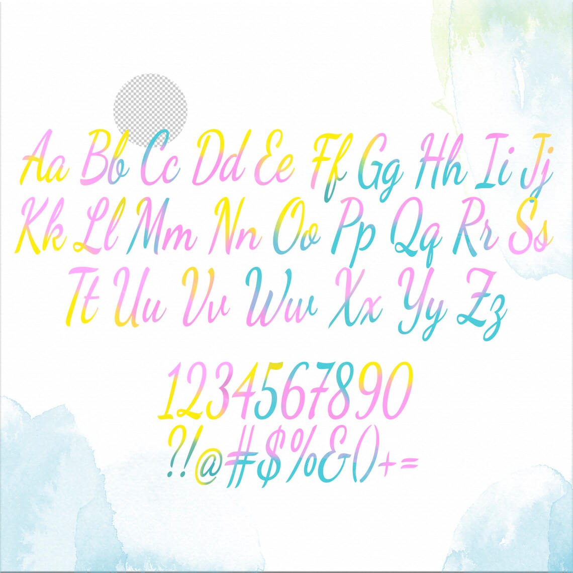 Rainbow Watercolor Letters Clipart Rainbow Alphabet Clip Art - Etsy