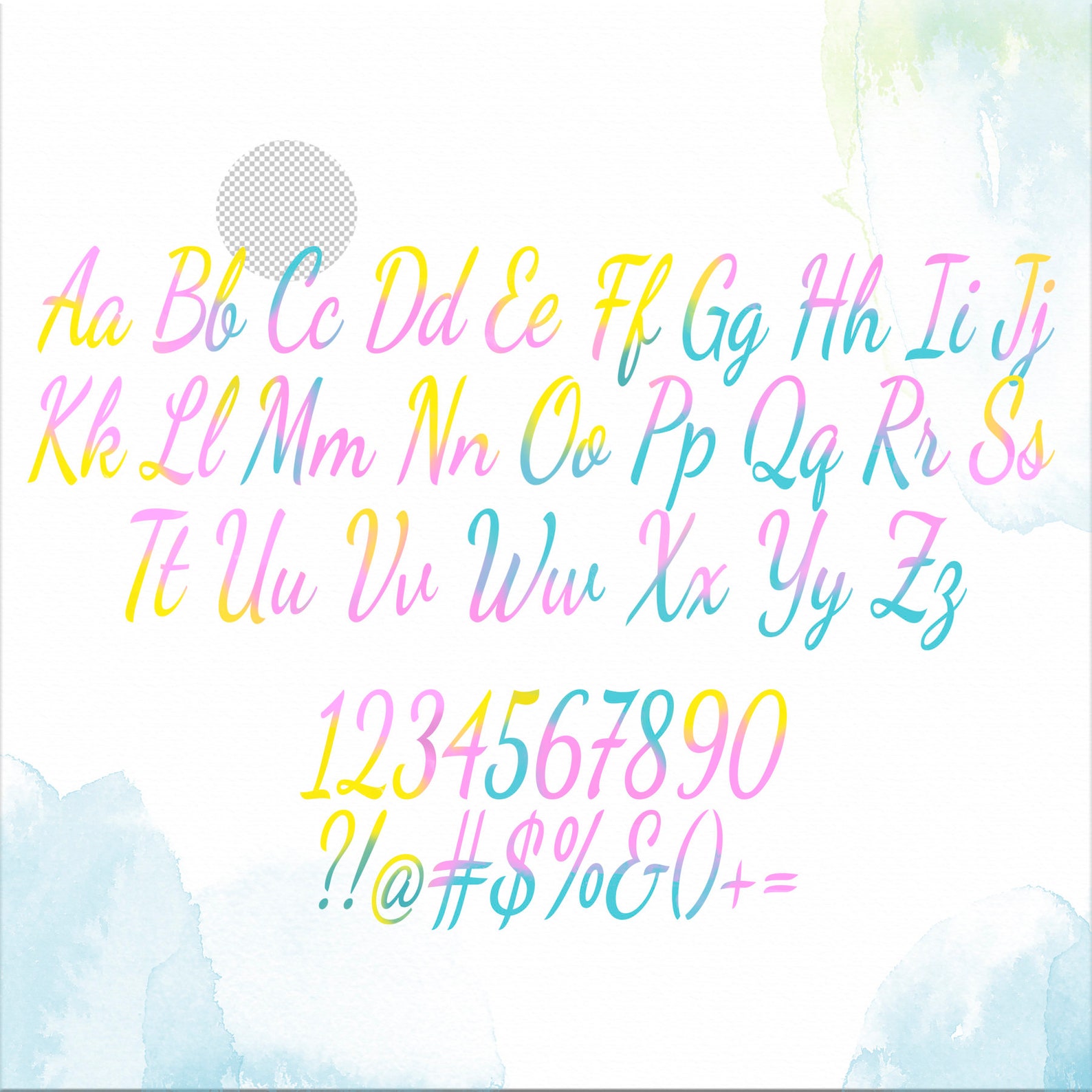 Rainbow Watercolor Letters Clipart Rainbow Alphabet Clip Art - Etsy