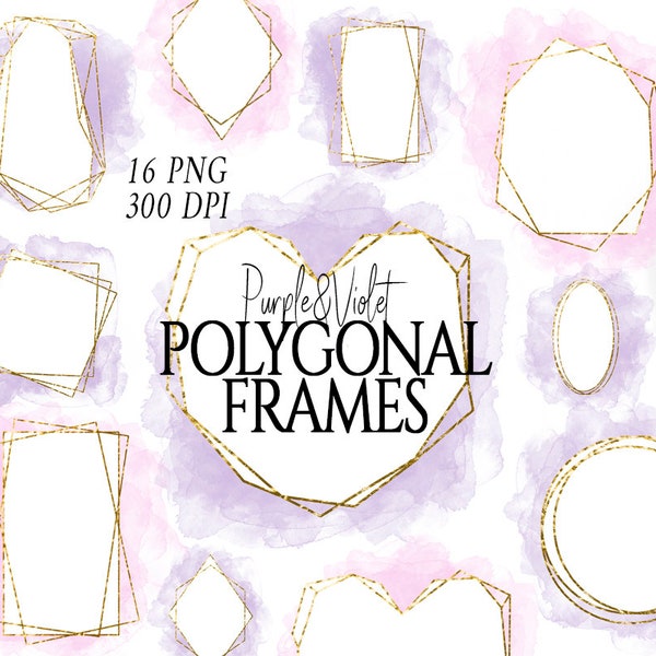 Purple Frames Clipart - Etsy