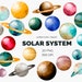 Solar System Clipart, Watercolor Planets Clip Art, Space Graphics ...