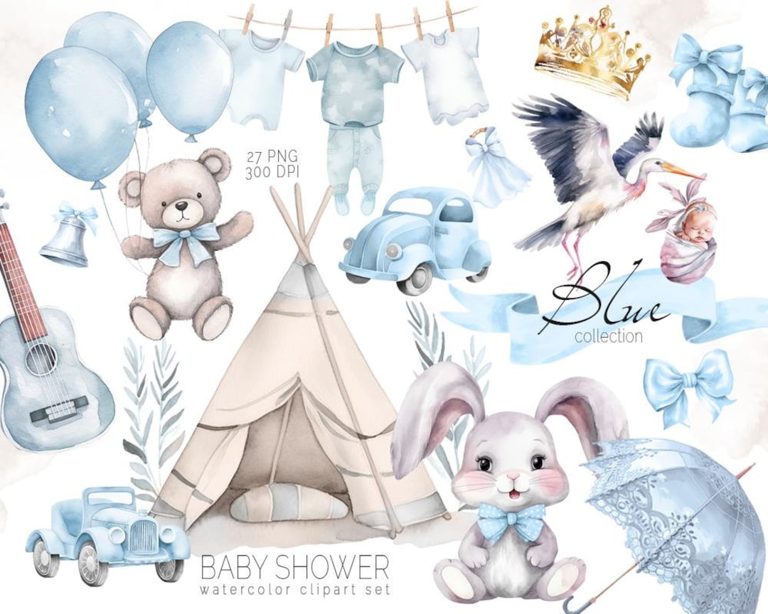 Baby Shower Clipart, Newborn Baby, Nursery Clipart, Baby Decor, Nursery ...