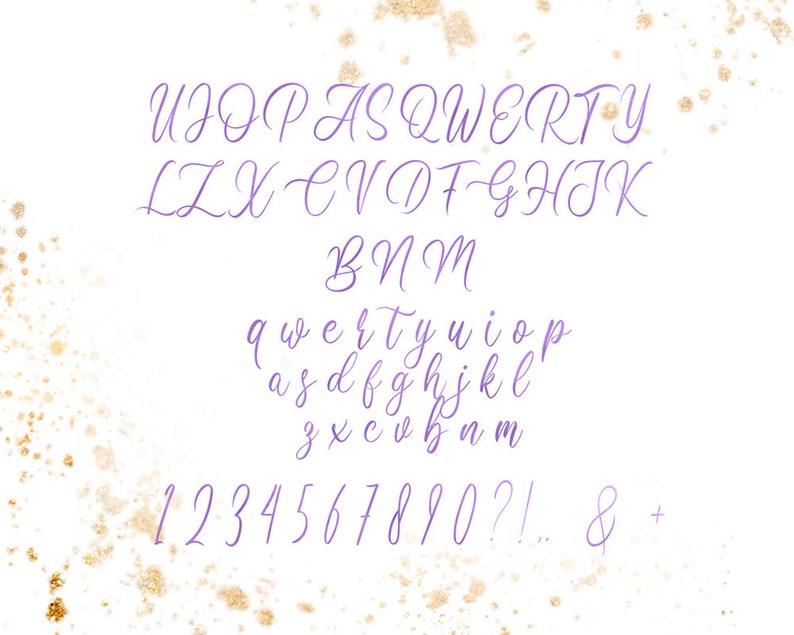 Purple Watercolor Alphabet Watercolor Letters Clipart Violet | Etsy