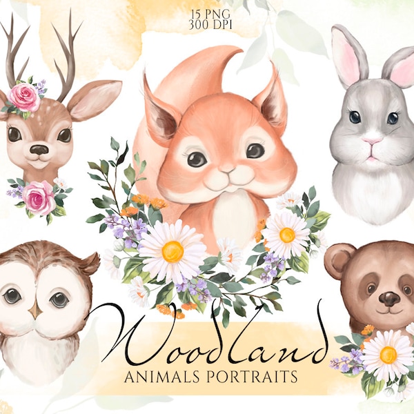 Woodland Squirrel Clipart - Etsy