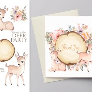 Woodland Deer Clipart, Woodland Animals, Watercolor Deer, Nursery ...