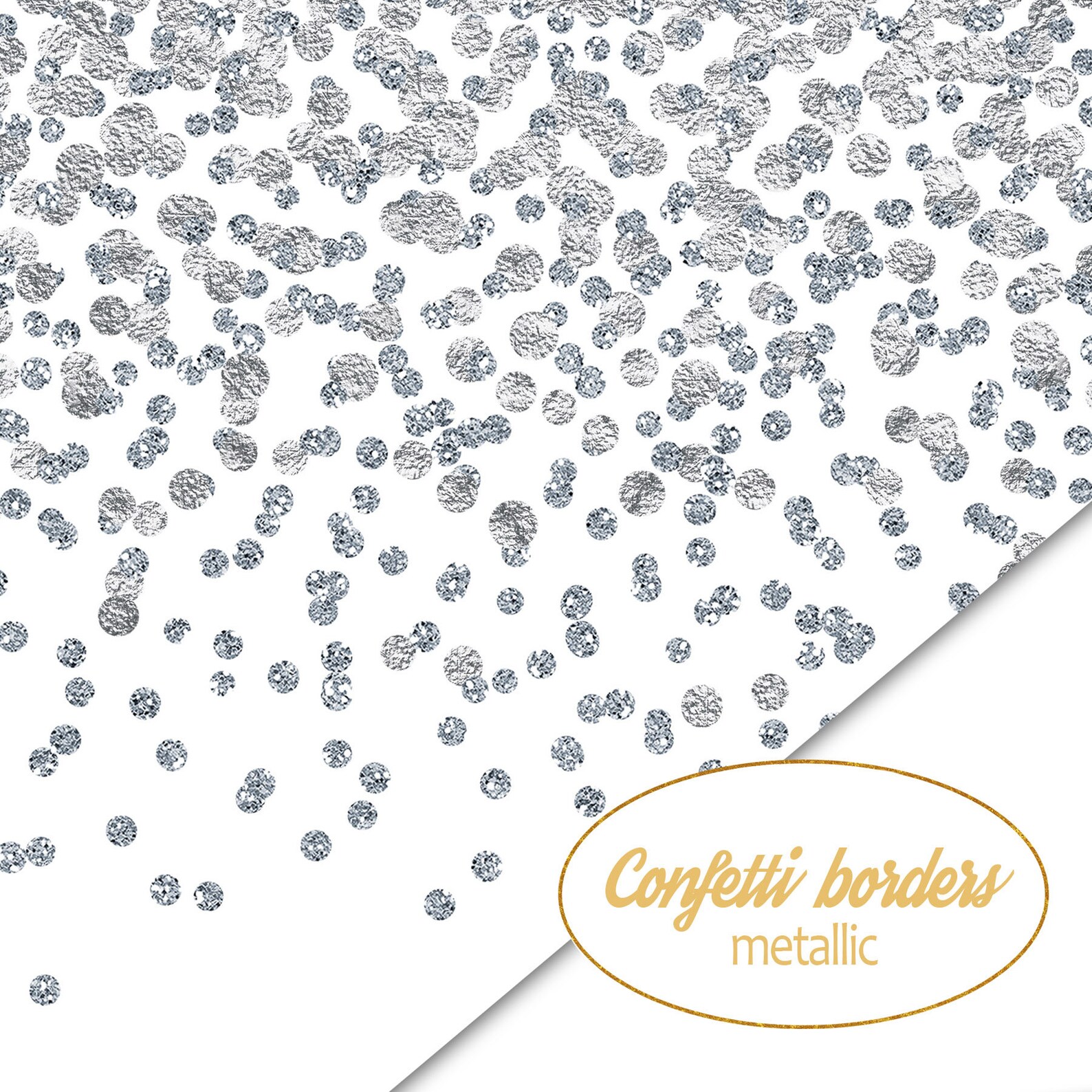 20 Confetti Border Clipart Glitter Confetti Clip Art Ombre - Etsy