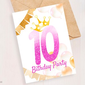 Crown Numbers Clipart, Pink Princess Number, Glitter Digital Numbers ...