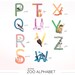 Watercolor Animals Alphabet Clipart, Animals Letters, Nursery Clip Art ...