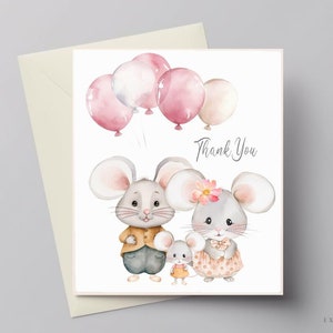 Watercolor Mouse Clipart, Newborn Baby, Nursery Clipart, Cute Mother ...