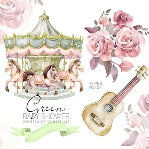 Watercolor Baby Shower Clipart, Newborn Baby, Nursery Clipart, Neutral ...